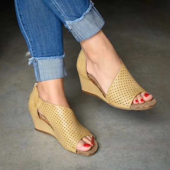 Shoes | Cutouts Slip On Wedges Sandals | Poshmark